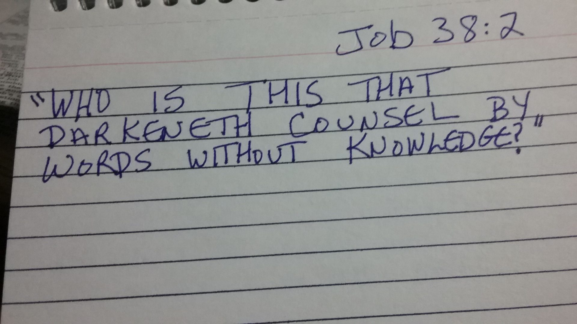 Thoughts on Job 38 - SafeGuardYourSoul